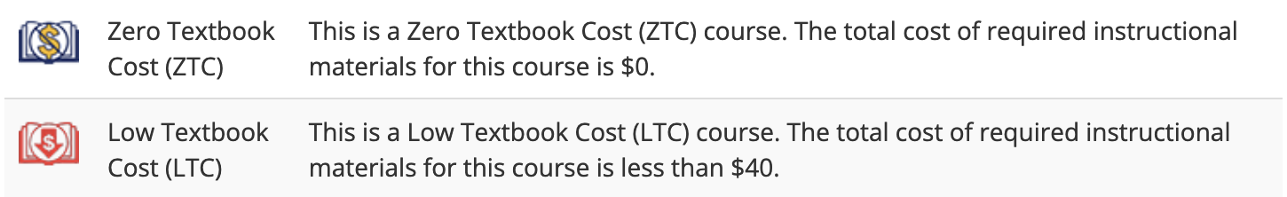 How to Find No-cost & Low-cost Classes in WebSchedule - ZTC Classes @ Skyline for Students ...